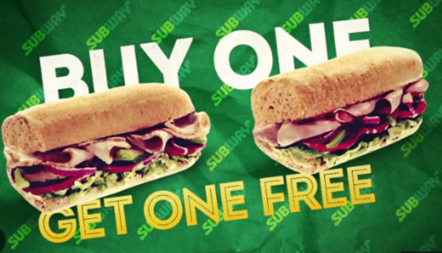 Buy 1 Get 1 Free SubWay FootLong Sub - Dealsandcouponsonline