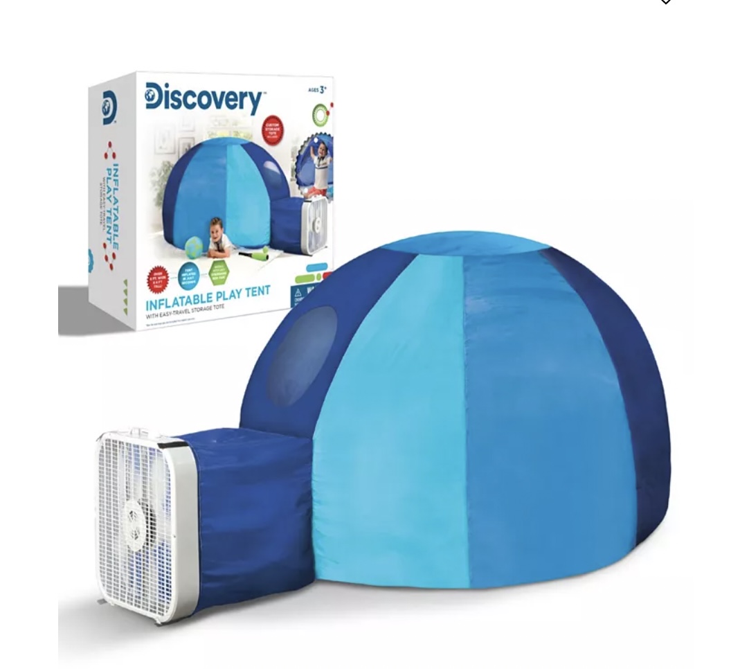 Inflatable Play Tent, w/ Easy Travel Storage Tote - Dealsandcouponsonline