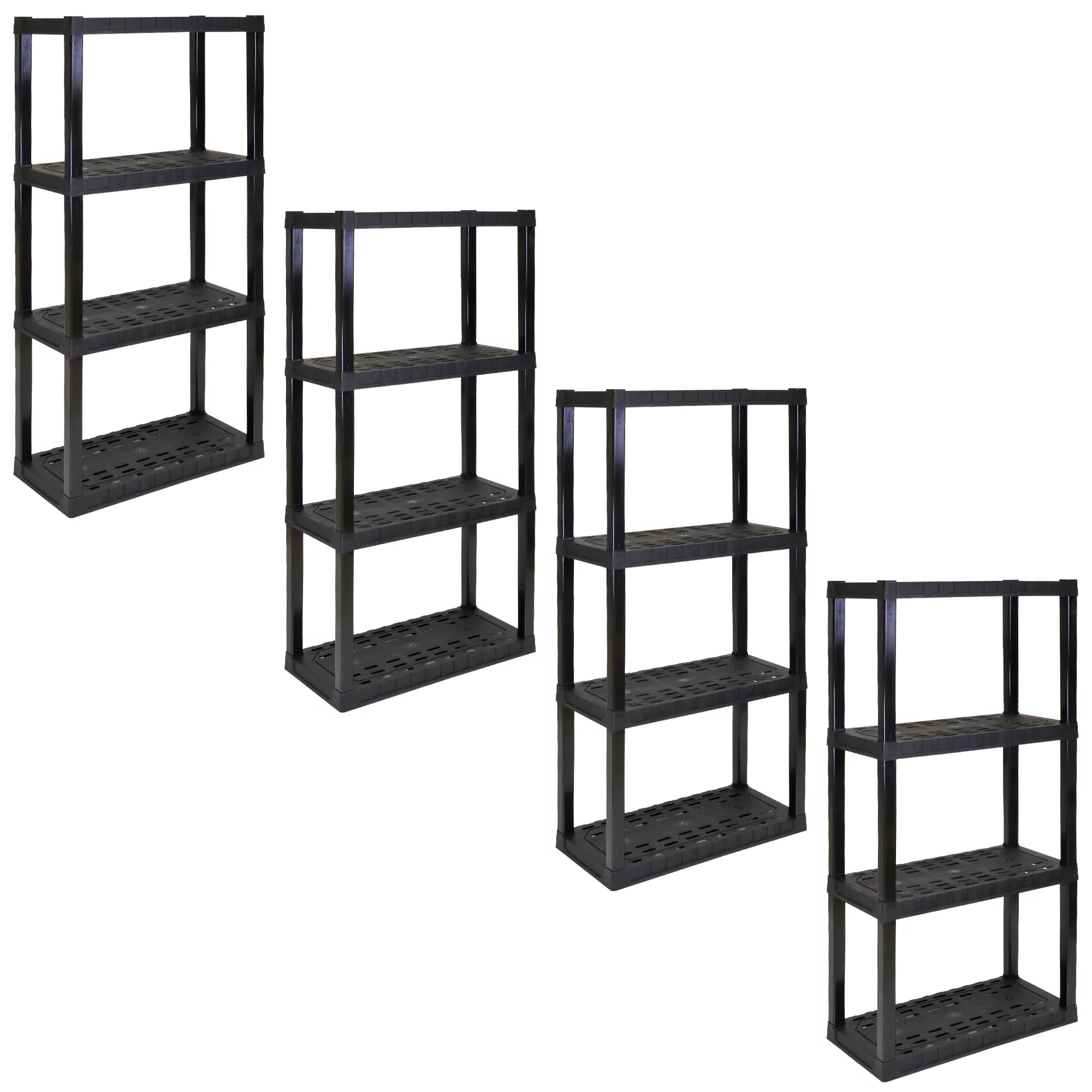 Hyper Tough 4-Tier Shelving Unit, W30 x D14 x H57″ Multipurpose Home ...
