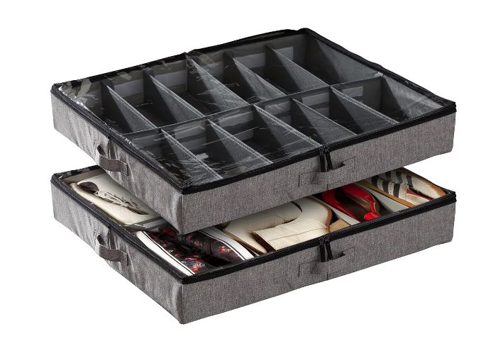 storageLAB Slim Under Bed Storage Containers, 2 Pack ...