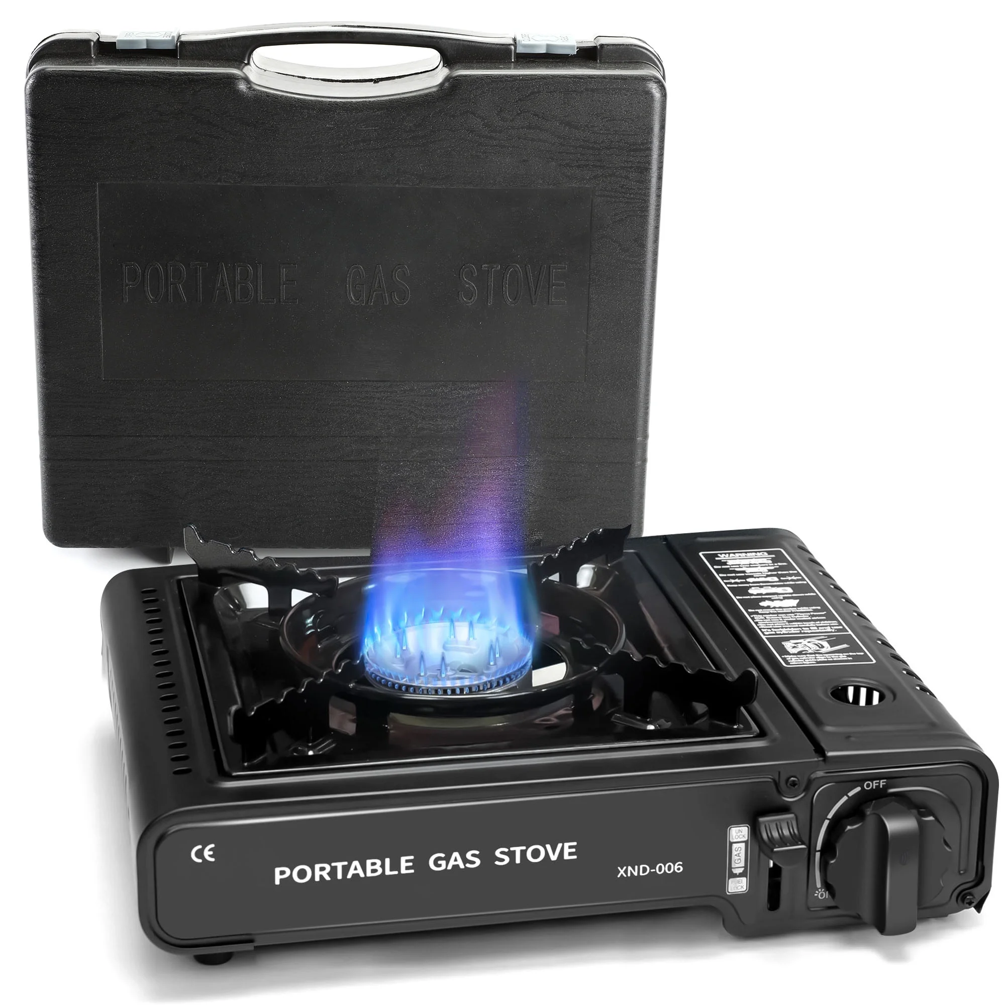 Portable Camping Stove, 1 Burner Butane Gas Stove with Carrying Case ...