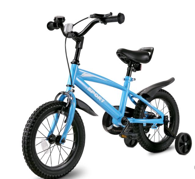 Naipo 12″/14″/ 16″/18″ Kids Bike Girls and Boys Blue Bike for Age 3-10 ...