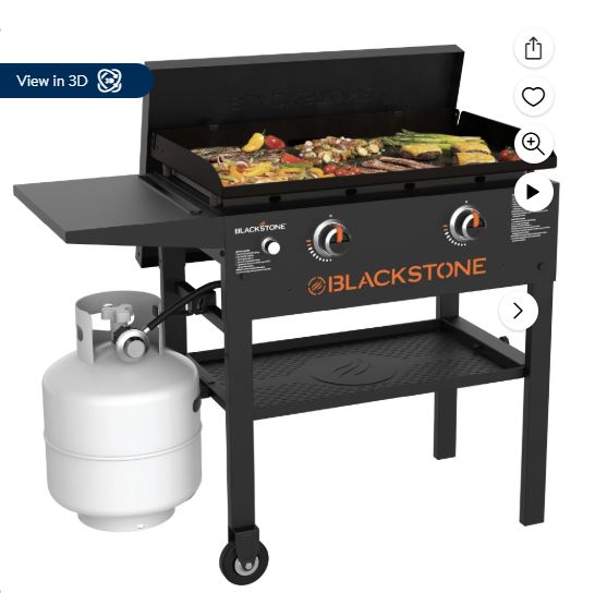 Blackstone Original 2-Burner 28″ Propane Omnivore Griddle with Hard ...